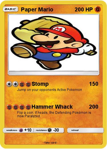 Pokémon Paper Mario 338 338 - Stomp - My Pokemon Card