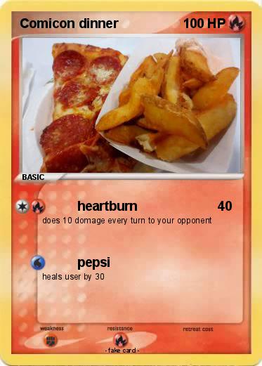 Pokémon Comicon dinner - heartburn - My Pokemon Card