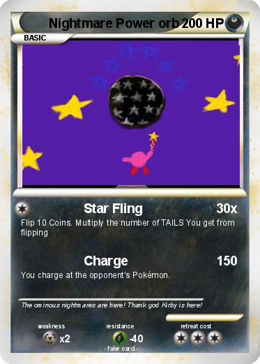 Pokémon Nightmare Power orb - Star Fling - My Pokemon Card