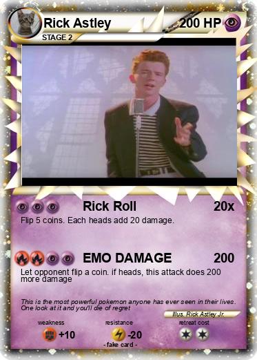 Pokémon Rick Astley 769 769 - Rick Roll - My Pokemon Card
