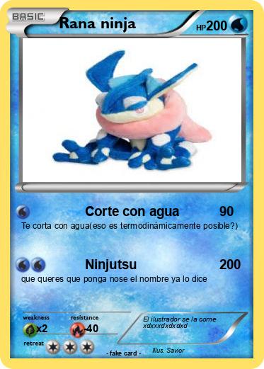 Pokémon Rana ninja 1 1 - Corte con agua - Mi carta pokémon