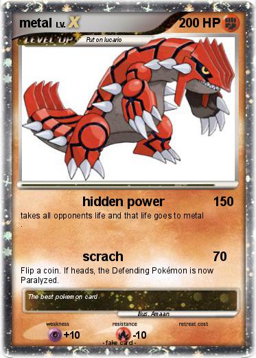 Pokémon metal 2487 2487 - hidden power - My Pokemon Card