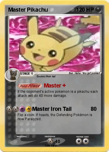 Pokémon Master Pikachu 1 1 - Master + - My Pokemon Card