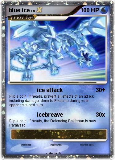 Pokémon blue ice 5 5 - ice attack - My Pokemon Card