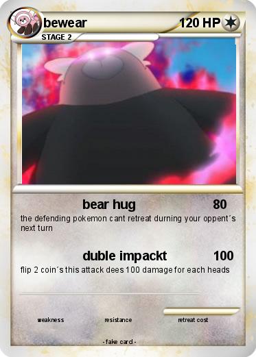 Pokémon bewear 25 25 - bear hug - My Pokemon Card
