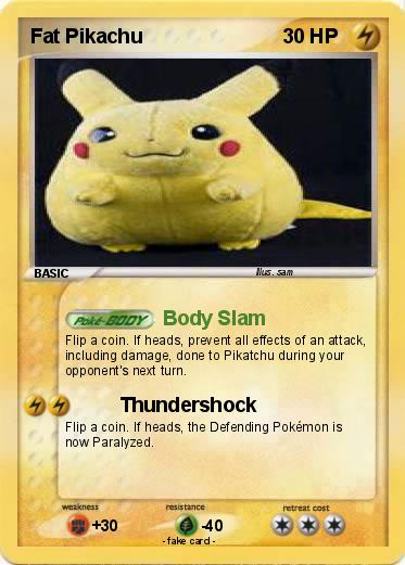 Pokémon Fat Pikachu 82 82 - Body Slam - My Pokemon Card