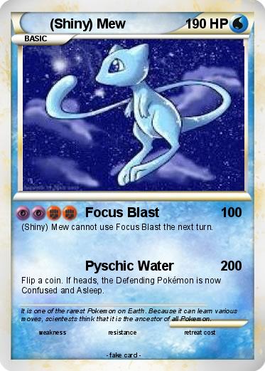 Pokémon Shiny Mew 66 66 - Focus Blast - My Pokemon Card