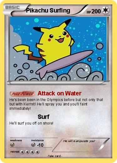 Pokémon Pikachu Surfing 2 2 - Attack on Water - My Pokemon Card