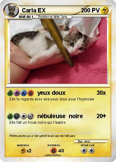 Pokémon Carla EX - yeux doux - Ma carte Pokémon