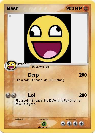 Pokémon Bash 224 224 - Derp - My Pokemon Card