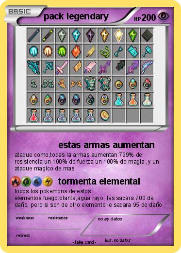Pokémon pack legendary - estas armas aumentan - Mi carta pokémon