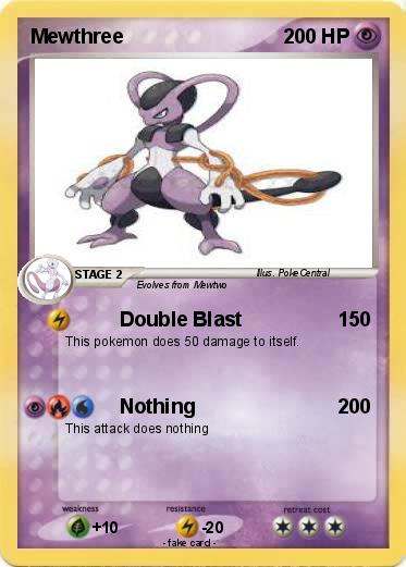 Pokémon Mewthree 1257 1257 - Double Blast - My Pokemon Card