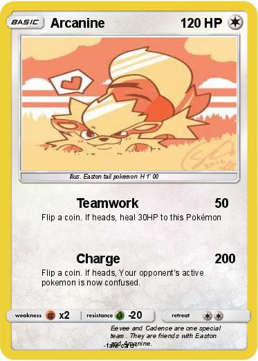 Pokémon Arcanine 706 706 - Teamwork - My Pokemon Card