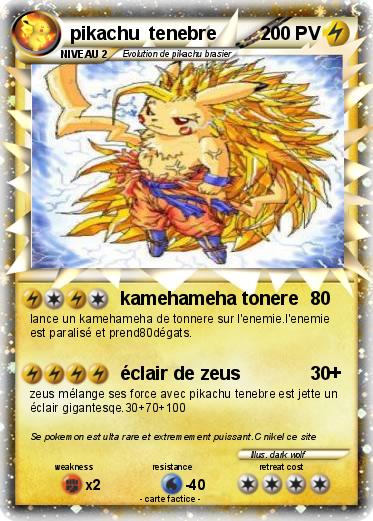 Pokémon pikachu tenebre - kamehameha tonere - Ma carte Pokémon