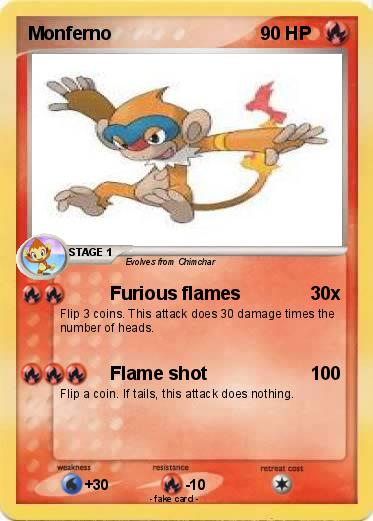 Pokémon Monferno 224 224 - Furious flames - My Pokemon Card