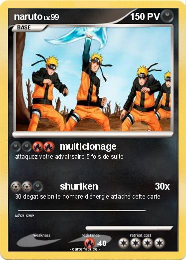 Pokémon naruto 3176 3176 - multiclonage - Ma carte Pokémon