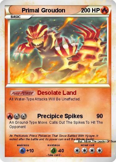 Pokémon Primal Groudon 107 107 - Desolate Land - My Pokemon Card