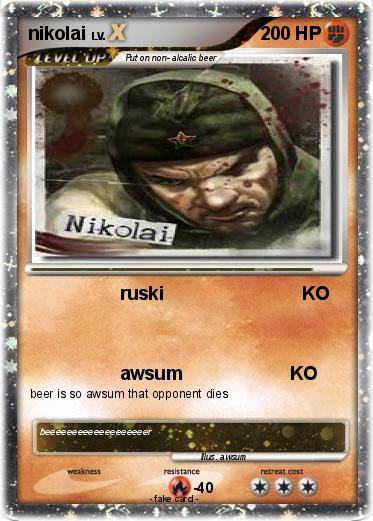 Pokémon nikolai 91 91 - ruski KO - My Pokemon Card