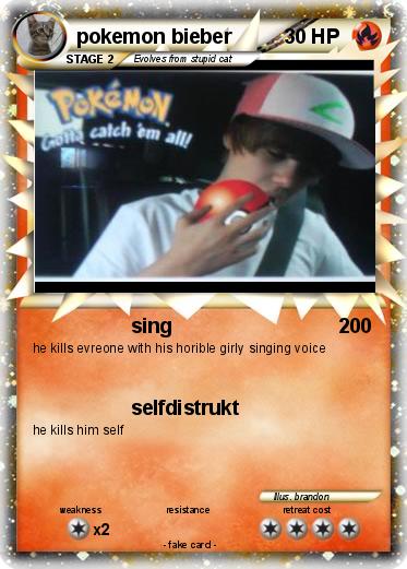 Pokémon pokemon bieber - sing - My Pokemon Card