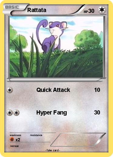 Pokémon Rattata 158 158 - Quick Attack - My Pokemon Card