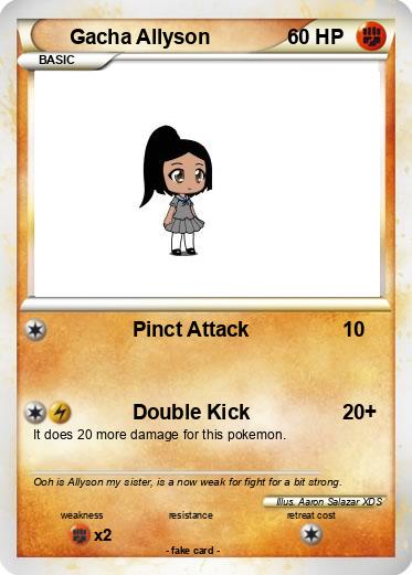 Pokémon Gacha Allyson - Pinct Attack - My Pokemon Card