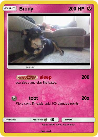 Pokémon Brody 181 181 - sleep - My Pokemon Card