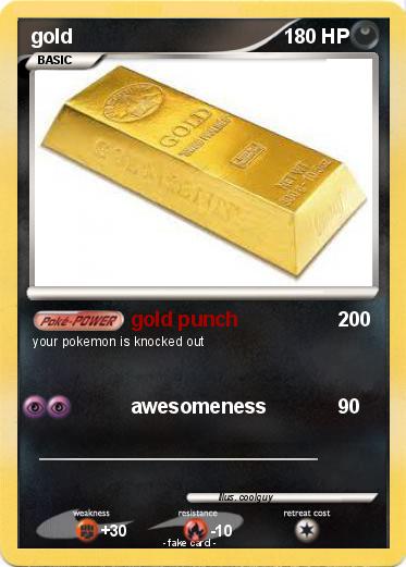 Pokémon gold 841 841 - gold punch - My Pokemon Card