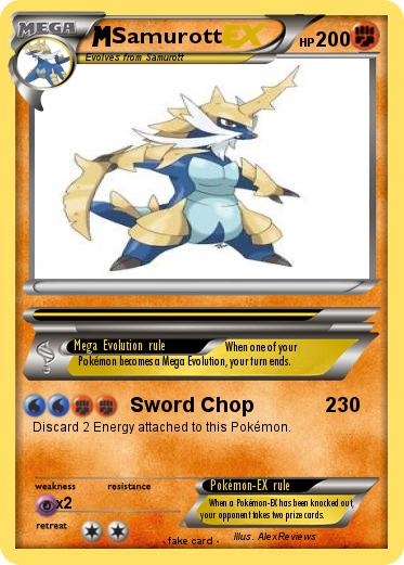 Pokémon Samurott 888 888 - Sword Chop 230 3 3 - My Pokemon Card