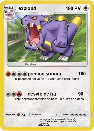 Pokémon exploud 61 61 - precion sonora - Mi carta pokémon
