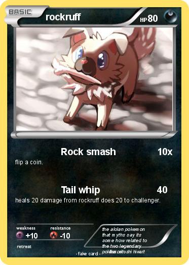 Pokémon rockruff 23 23 - Rock smash - My Pokemon Card