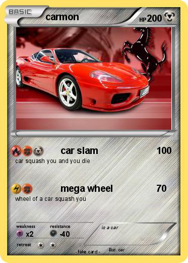 Pokémon carmon 3 3 - car slam - My Pokemon Card