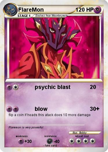 Pokémon FlareMon 6 6 - psychic blast - My Pokemon Card