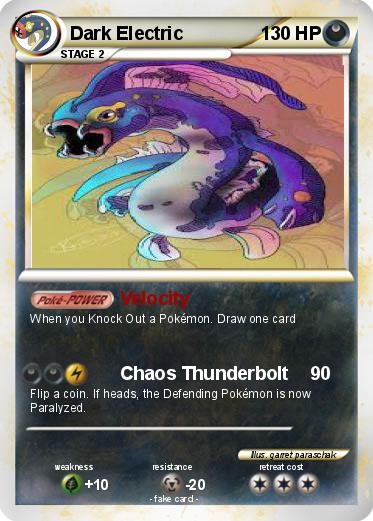 Pokémon Dark Electric - Velocity - My Pokemon Card