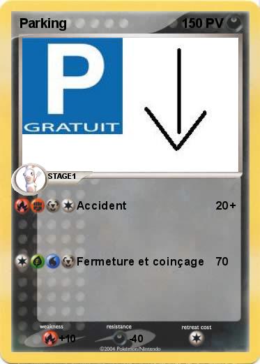 Pokémon Parking - Accident - Ma carte Pokémon