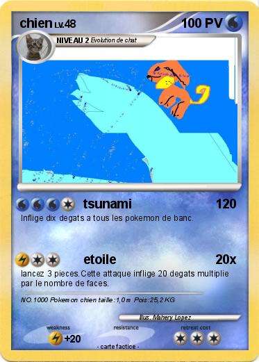 Pokémon chien 876 876 - tsunami - Ma carte Pokémon