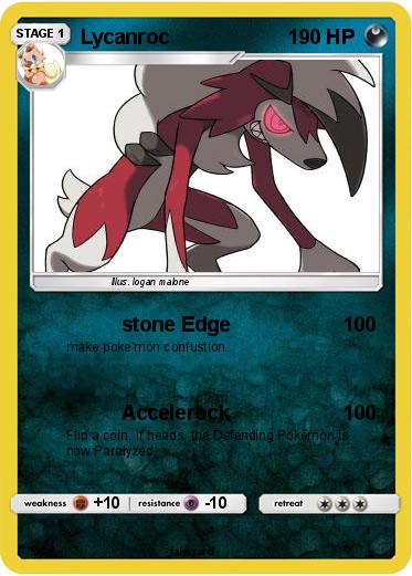 Pokémon Lycanroc 242 242 - stone Edge - My Pokemon Card