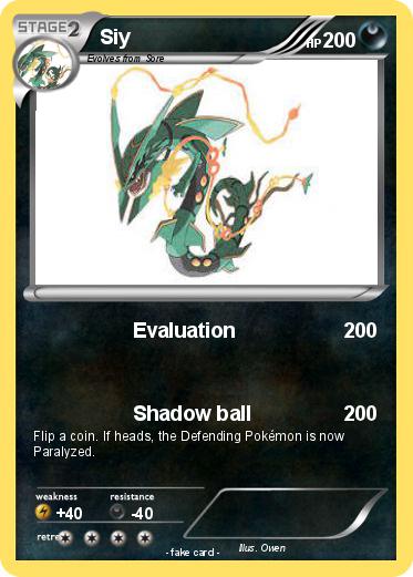Pokémon Siy - Evaluation - My Pokemon Card