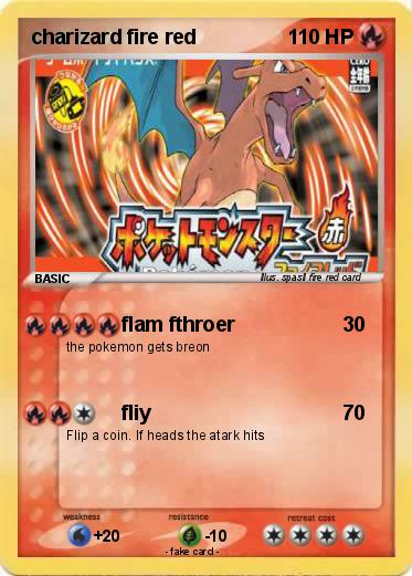 Pokémon charizard fire red - flam fthroer - My Pokemon Card