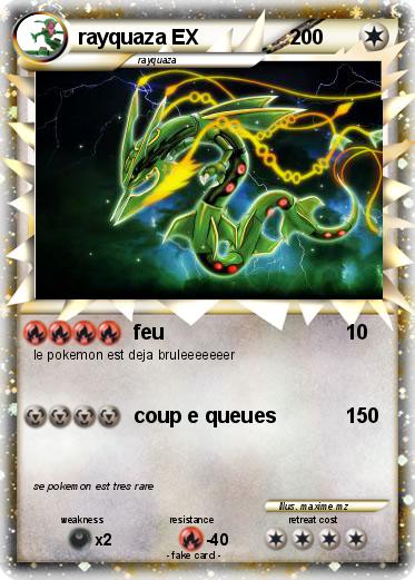 Pokémon rayquaza EX 623 623 - feu - My Pokemon Card