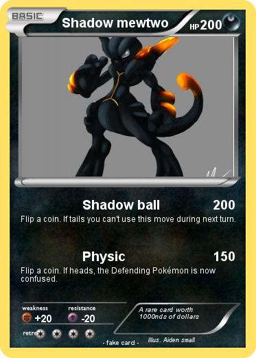 Pokémon Shadow mewtwo 248 248 - Shadow ball - My Pokemon Card