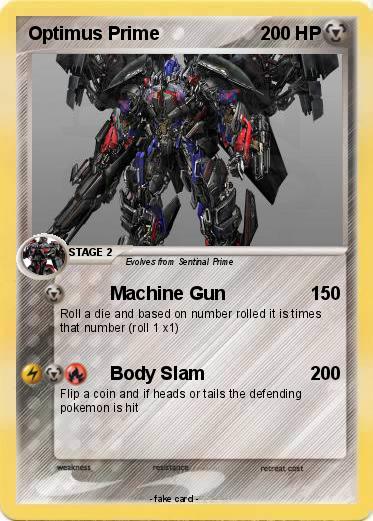 Pokémon Optimus Prime 504 504 - Machine Gun - My Pokemon Card