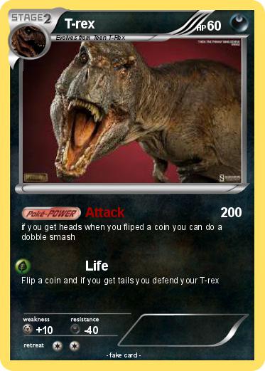 Pokémon T rex 1 2 2 - Attack - My Pokemon Card