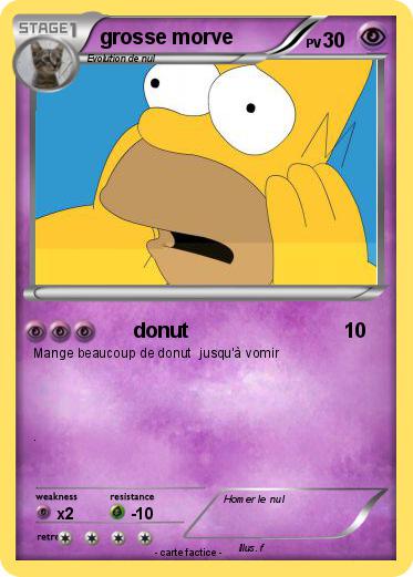 Pokémon grosse morve - donut - Ma carte Pokémon