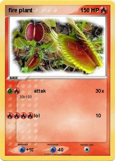 Pokémon fire plant - attak - My Pokemon Card