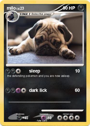 Pokémon milo 109 109 - sleep - My Pokemon Card