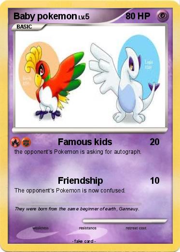 Pokémon Baby pokemon 26 26 - Famous kids - My Pokemon Card
