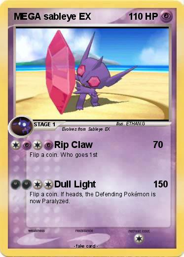 Pokémon MEGA sableye EX - Rip Claw - My Pokemon Card