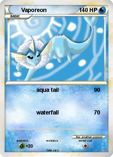 Pokémon Vaporeon 289 289 - aqua tail - My Pokemon Card