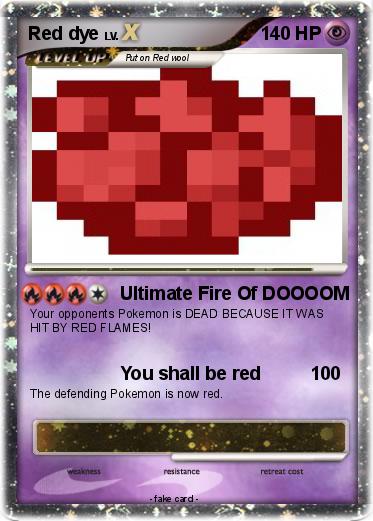 Pokémon Red dye - Ultimate Fire Of DOOOOM - My Pokemon Card