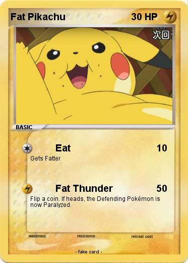 Pokémon Fat Pikachu 174 174 - Eat - My Pokemon Card